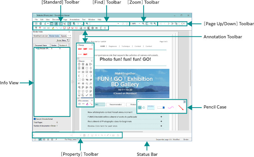Make-up of the Viewer Window (Viewer)