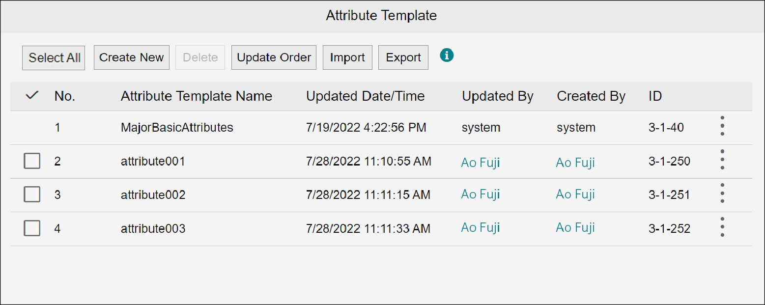 4.3 Attribute Templates