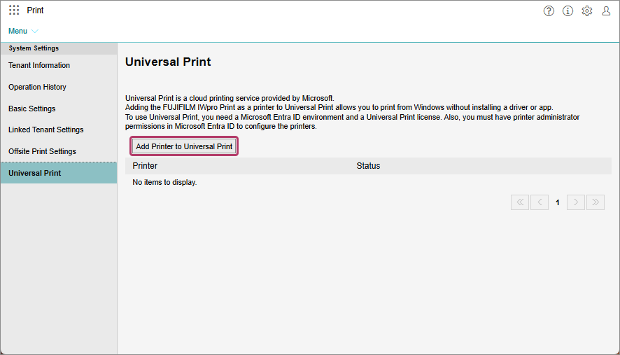Registering a Printer to Entra ID